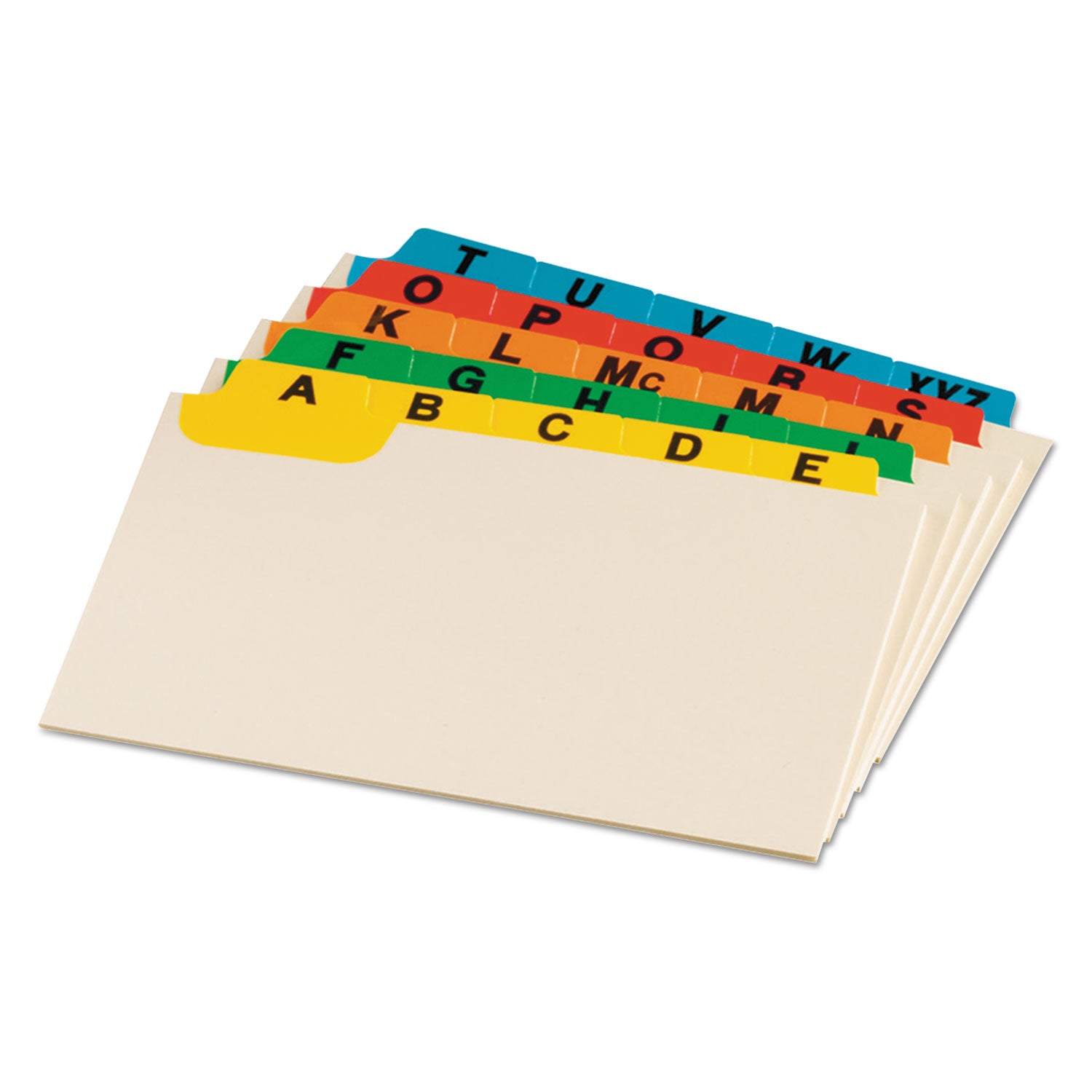 Oxford™ Manila Index Card Guides with Laminated Tabs - GUIDE,CARD 5X8 ...
